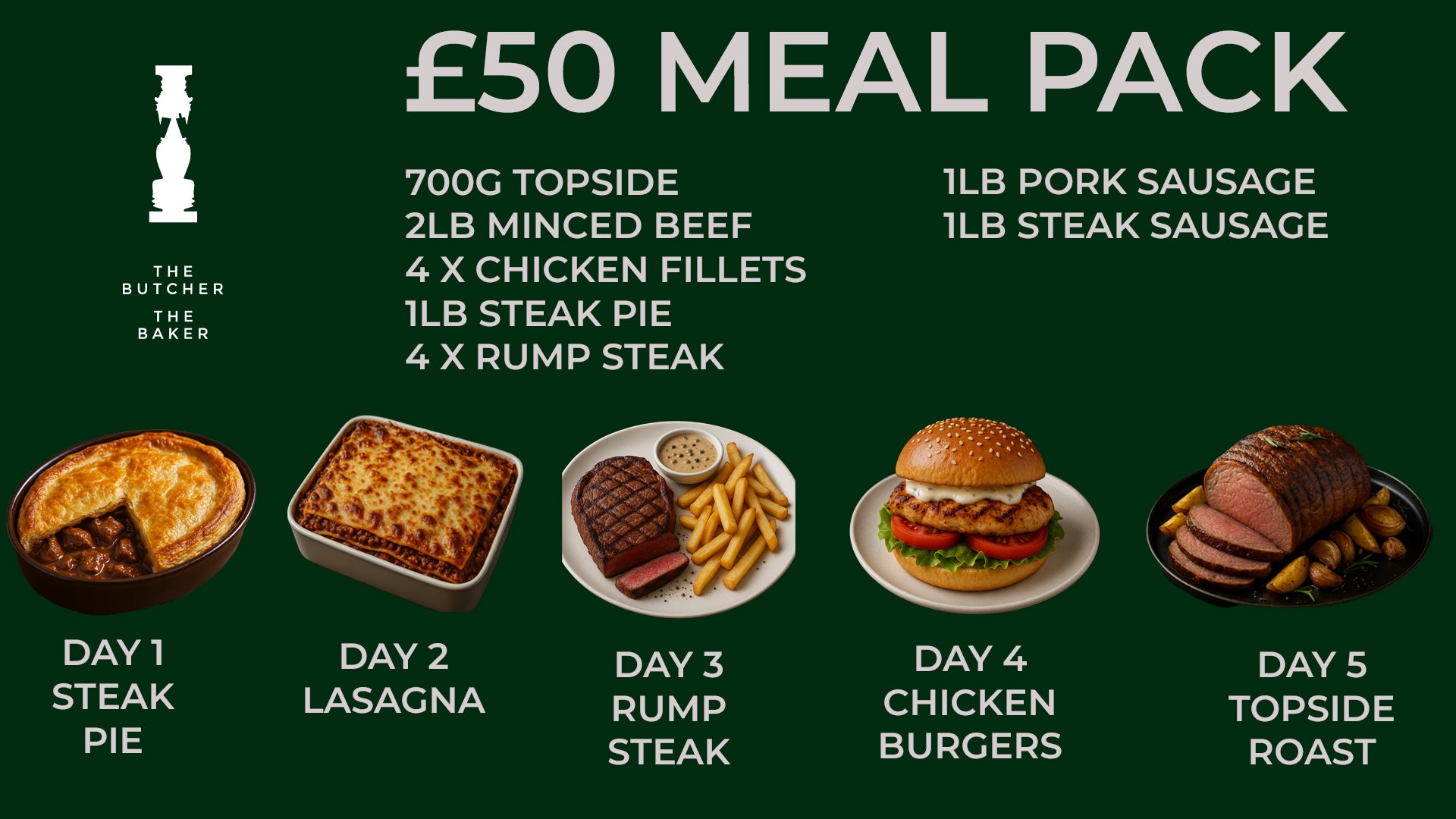 £50 Pack – Dundee Butchers - The Butcher The Baker