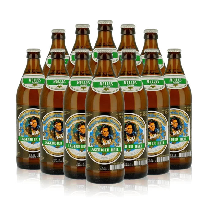 Augustiner Helles German Lager 500ml Bottles – 5.2% ABV (12 Multipack ...